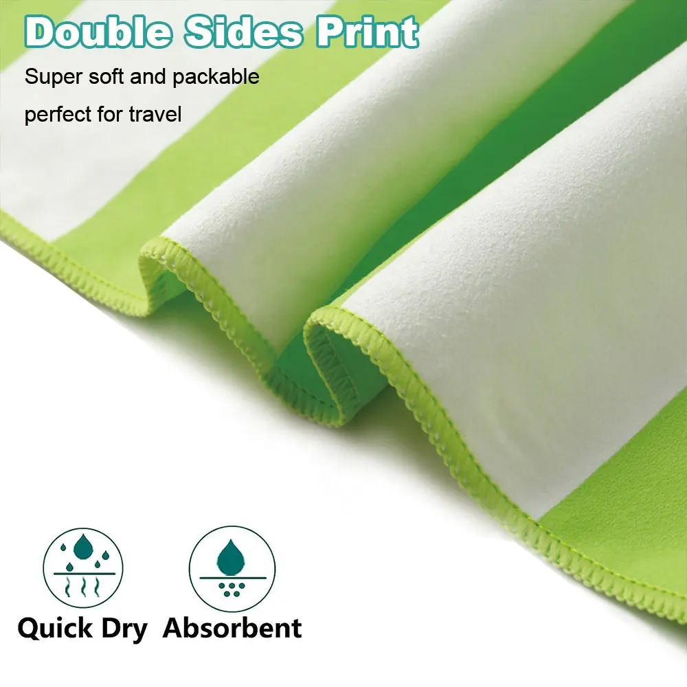 Quick Dry Sand Free Heat Transfer Print Microfiber Suede Swimming Pool ...